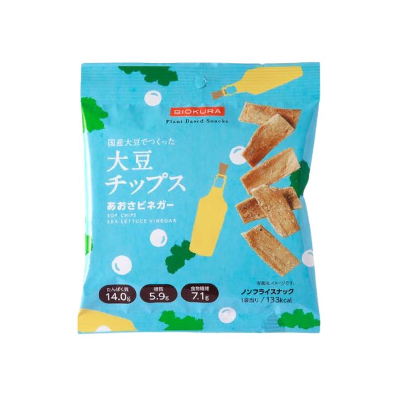 BIOKURA Gluten-free Non-fried Soy Chips (Sea Lettuce Vinegar) - 35g— FoodCraft Online Store