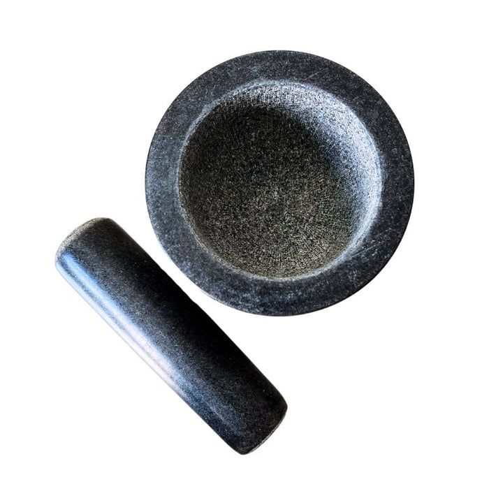 Heavy Black Stone Mortar & Pestle - Polished— FoodCraft Online Store
